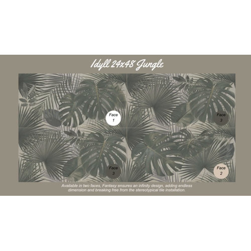 Long Island Mosaics & Tile Idyll 24" x 48" Porcelain Patterned Wall & Floor Tile | Wayfair